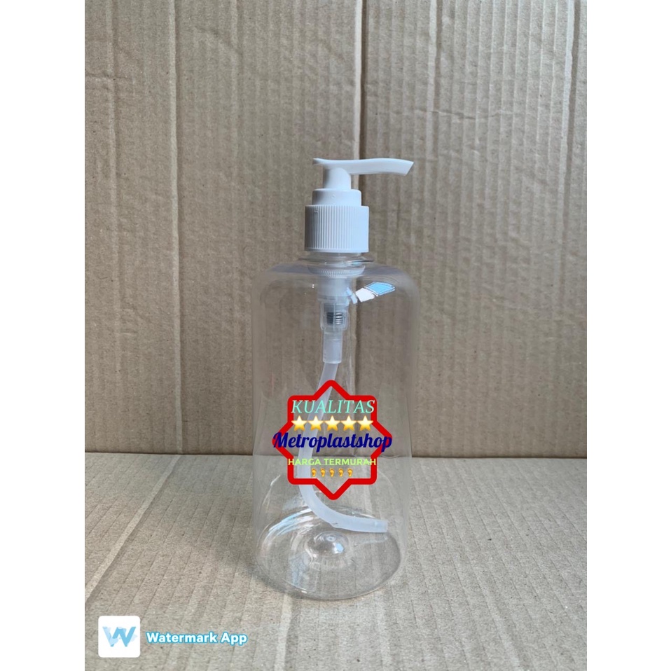 Jual Botol pump 500 ml PET hand soap lotion sabun 500ml | Shopee Indonesia