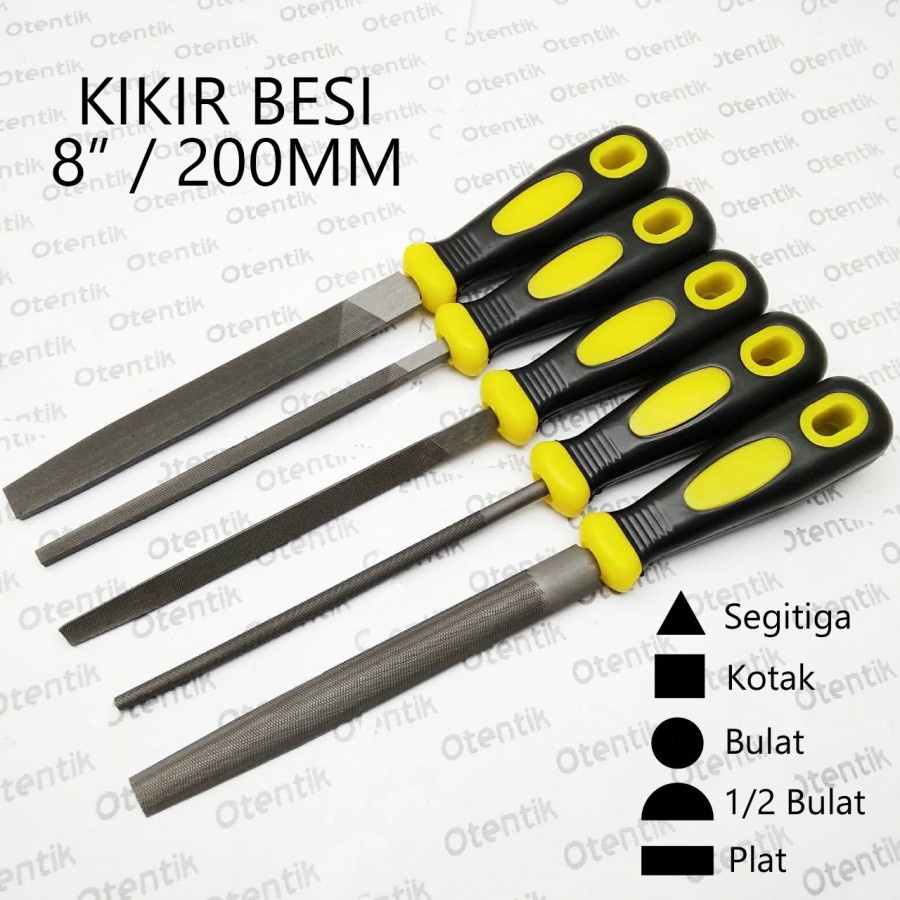 Jual KIKIR BESI 8" PLAT - BULAT - KOTAK - SEGITIGA - SETENGAH BULAT ...