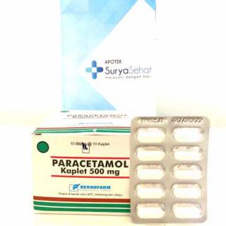 Jual Paracetamol 500mg Generik 1 strip isi 10 kaplet Nyeri, Demam ...