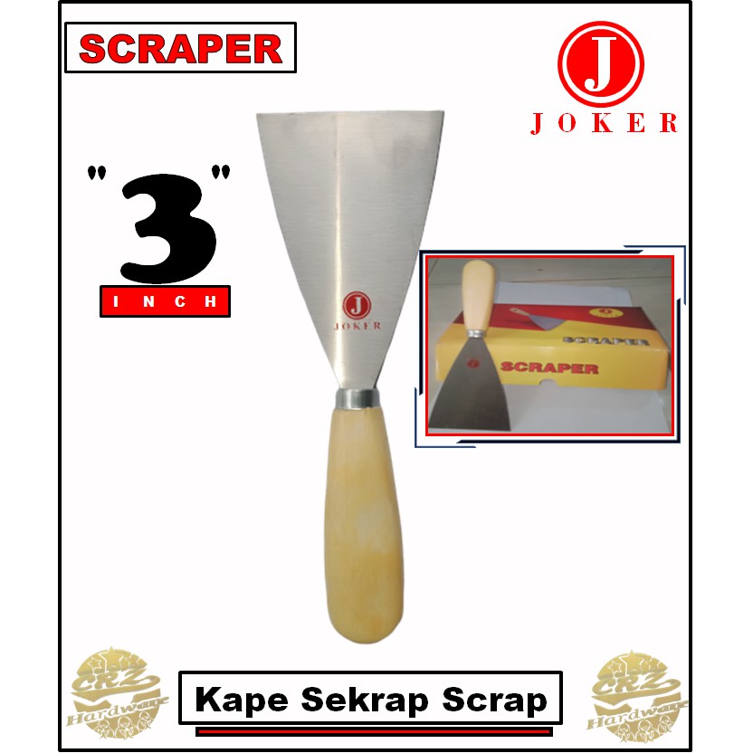 Jual Kape Skrap Wooden Handle 3 Inch Kuat dan Bagus | Shopee Indonesia