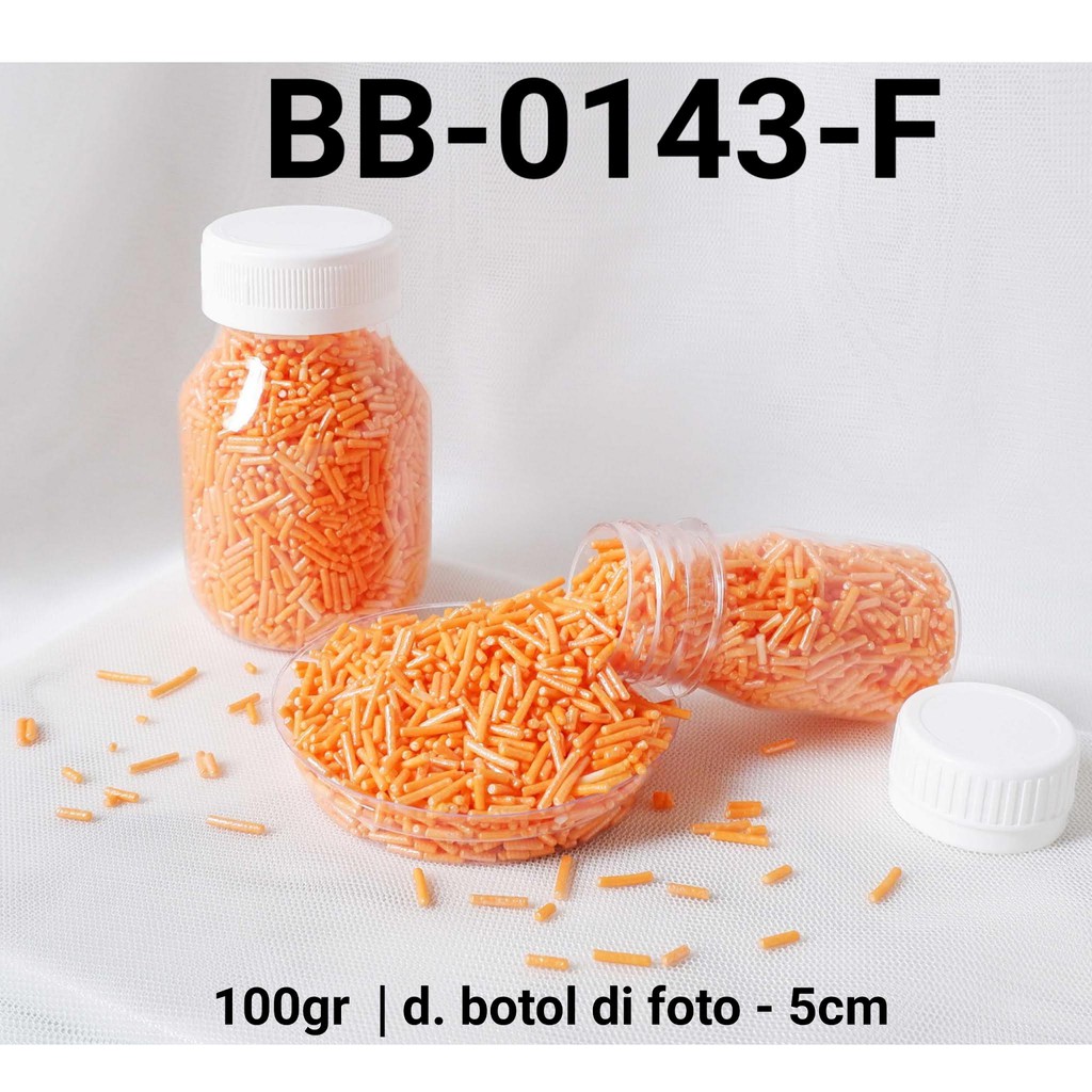 Jual BB-0143-F Sprinkles sprinkle sprinkel 100gr 100 gram meses orange ...
