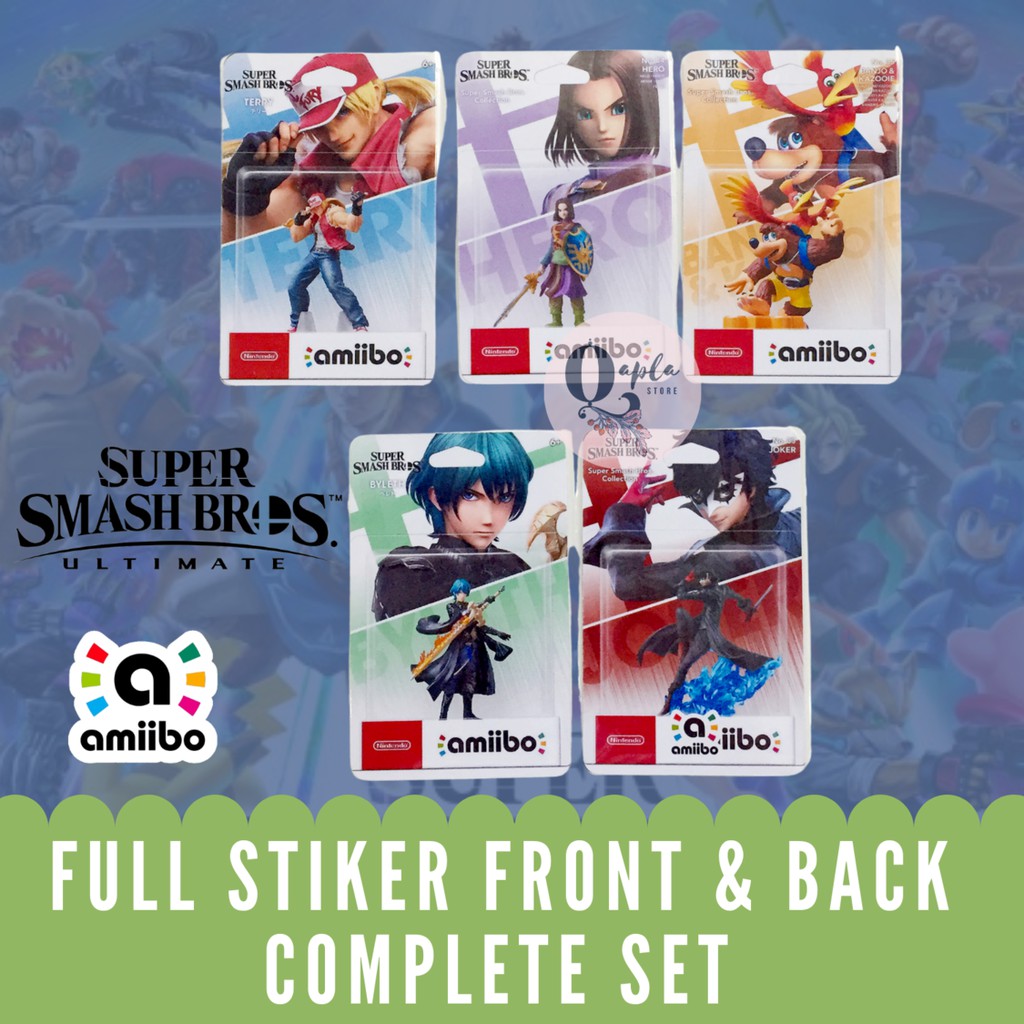 Jual Super Smash Bros Ultimate Amiibo Complete Set Card Custom Full Stiker Indonesia|Shopee ...