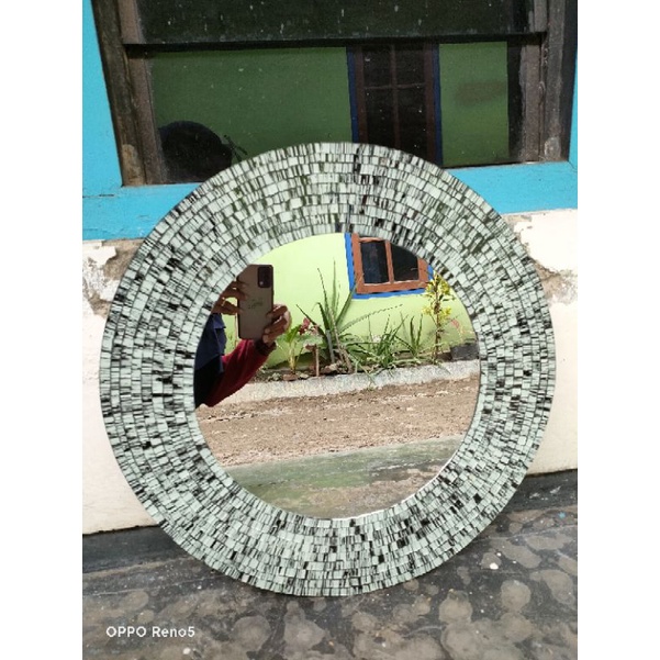 Jual Cermin mozaik bulat cermin gradasi diameter 60cm plus 4 meter ...