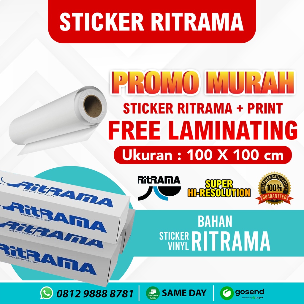 Jual Print Sticker Ritrama FREE Laminating | Shopee Indonesia
