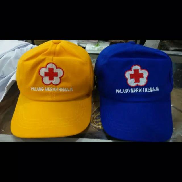 Jual Topi PMR kuning dan biru | Shopee Indonesia