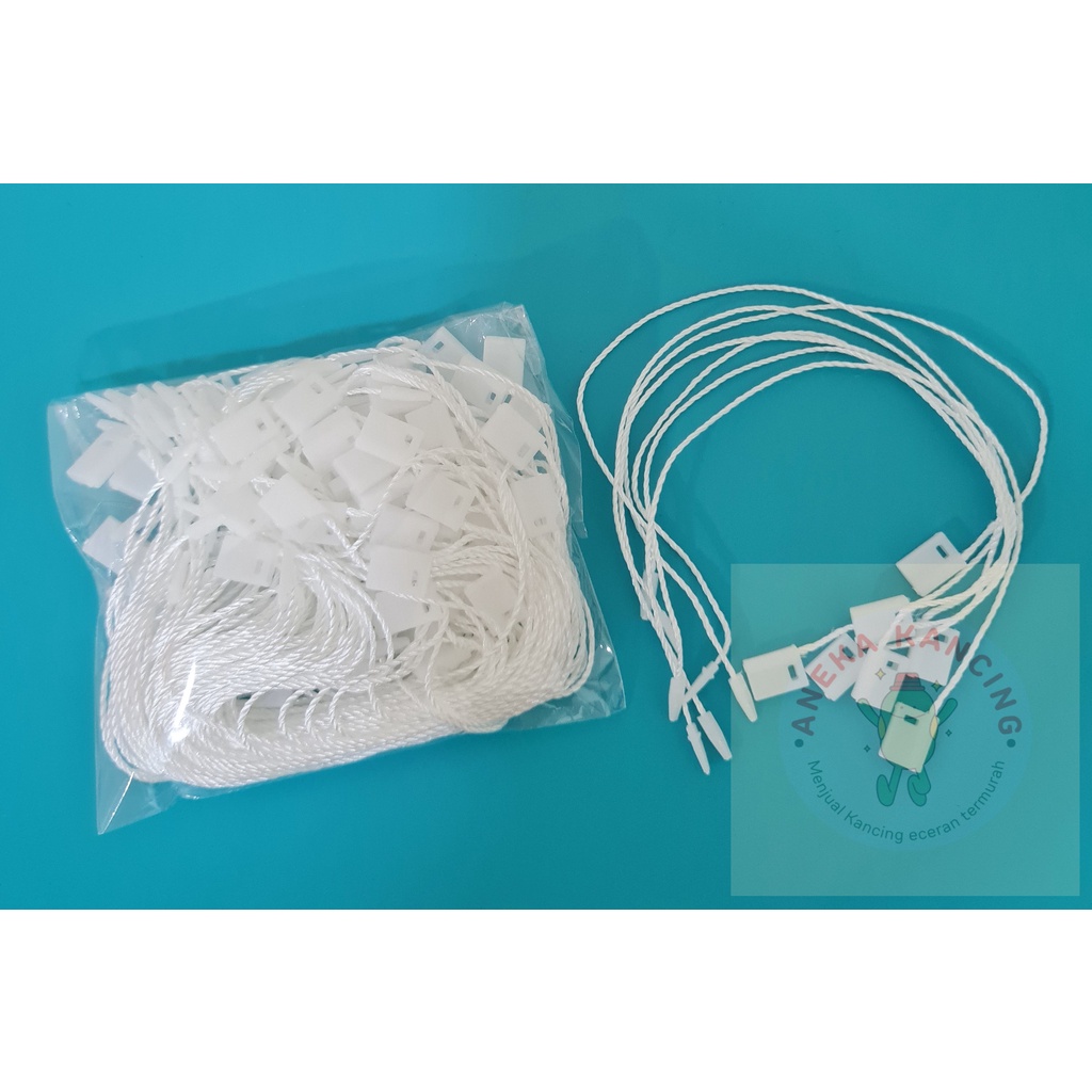 Jual [100 pcs] Tali Hang Tag Eceran / Tali Handtag Warna Putih dan ...