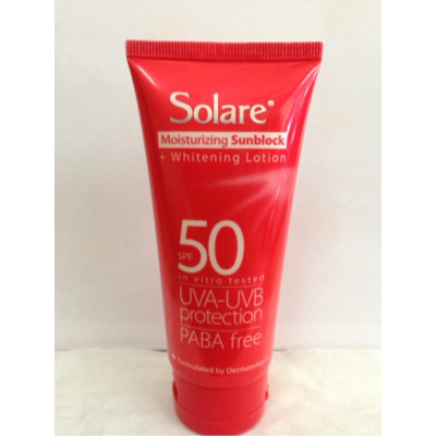 Jual SOLARE SPF 50 MOISTURIZING SUNBLOCK + WHITENING, double protection ...