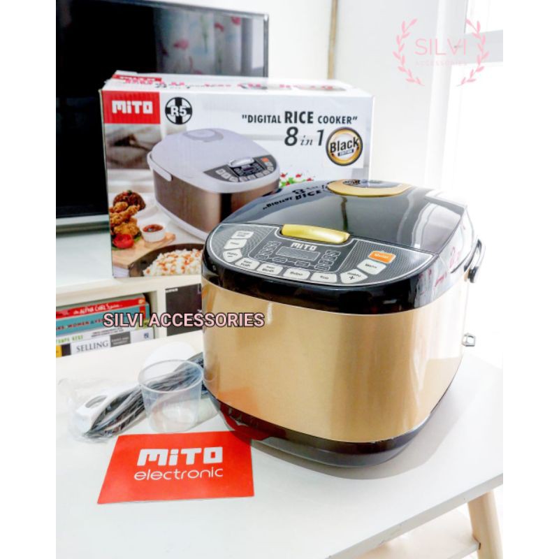 Jual Rice Cooker Mito R5+ 2L Magic Com Mitochiba R5 Penanak Nasi Black ...