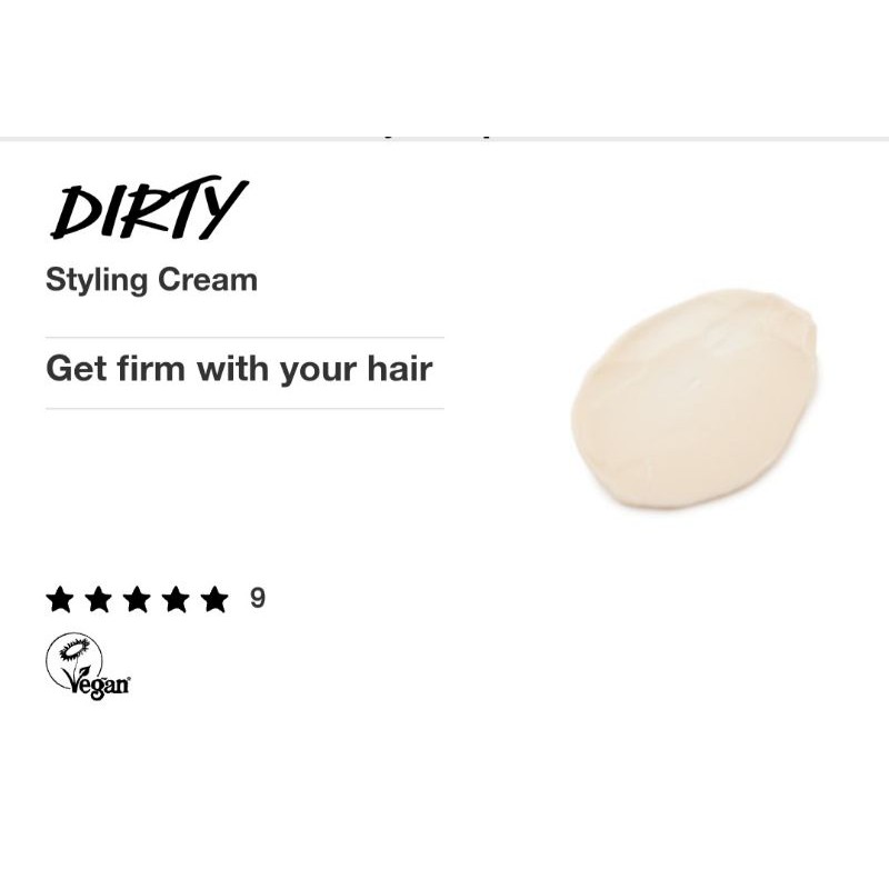 Jual Lush Dirty Styling Cream 100g | Shopee Indonesia