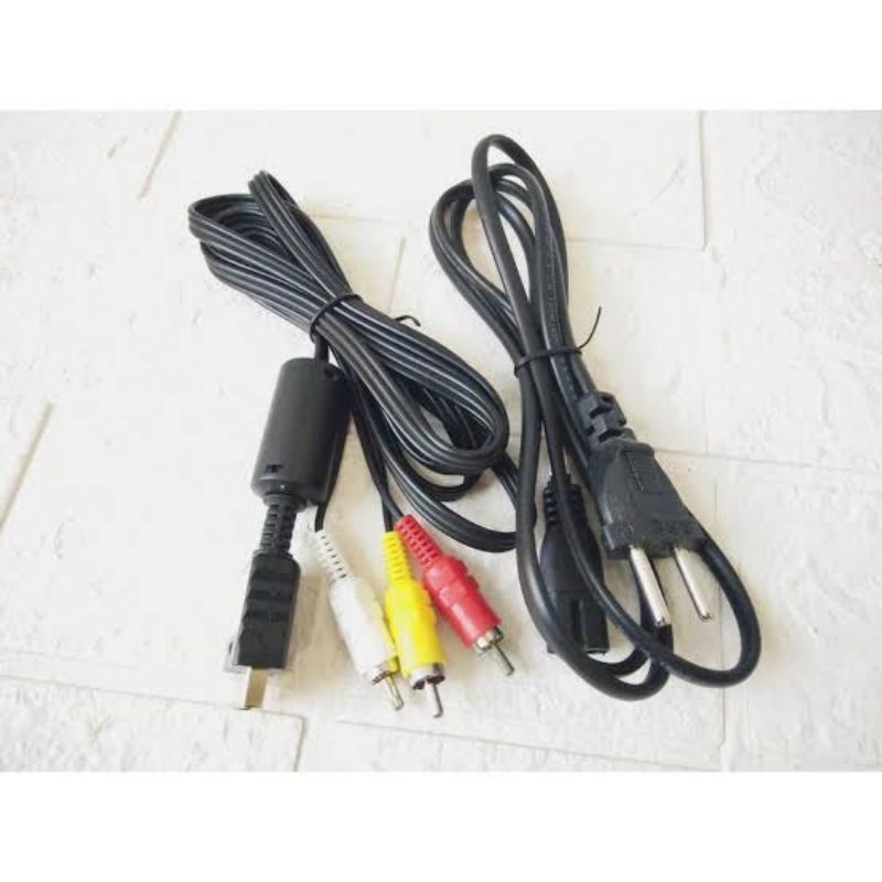 Jual KABEL AV PS2 SEMI ORI / KABEL AV / RCA PS3 SEMI ORI + KABEL AC ...