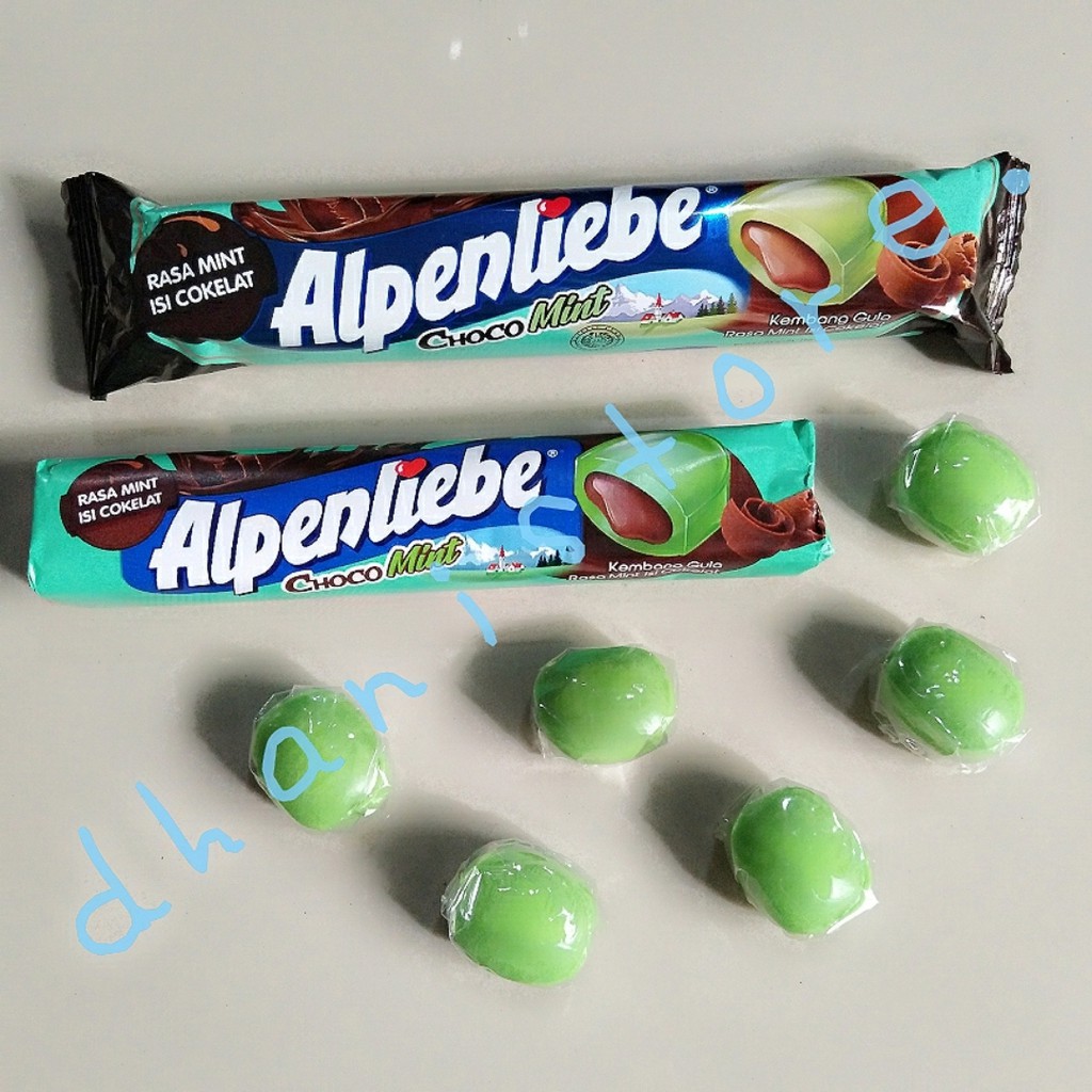 Jual Alpenliebe Choco Mint (1pcs) Permen rasa Mint isi Coklat (ECER ...