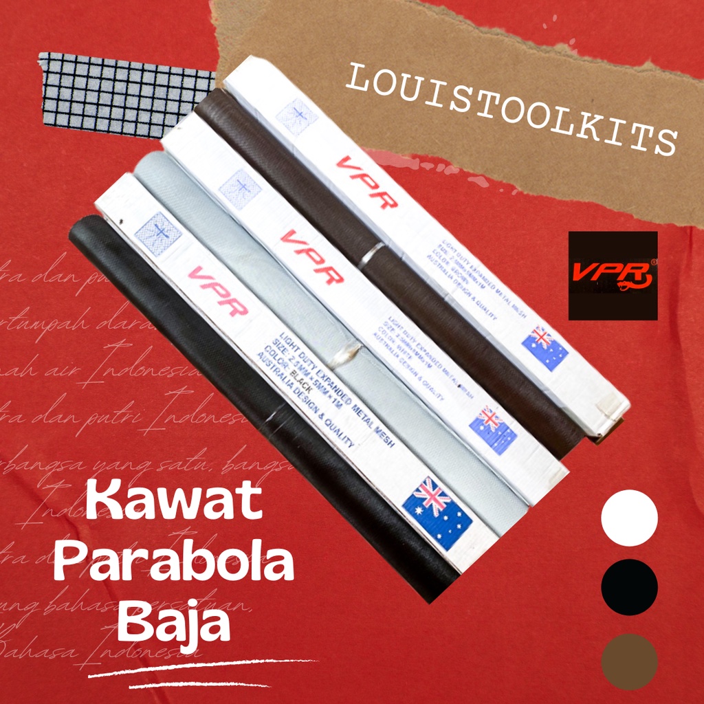 Jual KAWAT PARABOLA BAJA / KAWAT ANTI NYAMUK - Merk VPR (Per Rol) | Shopee Indonesia