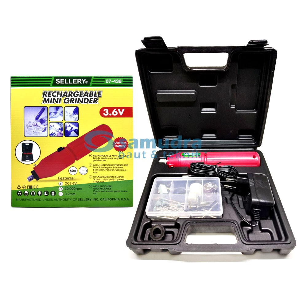 Jual SELLERY Mini Grinder / Bor / Gerinda Set 60 Pcs Rechargeable ...