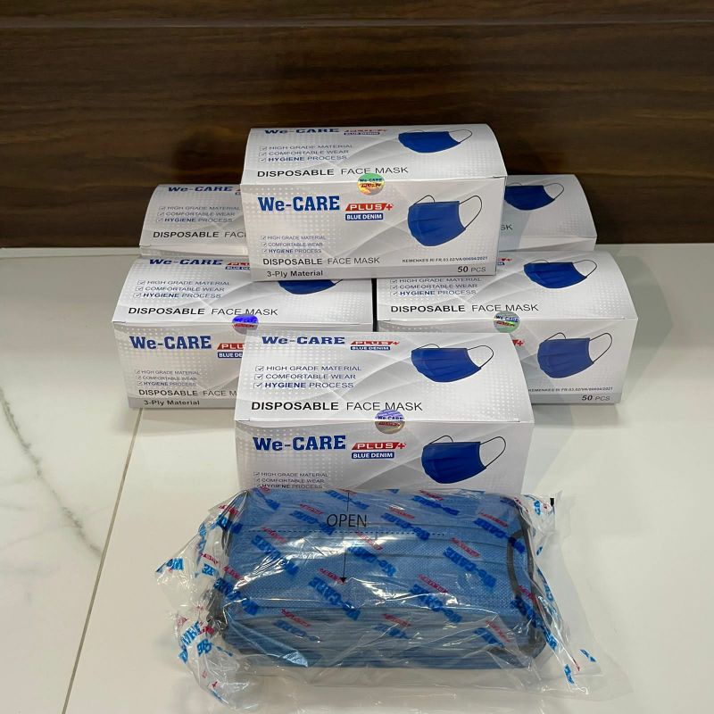 Jual Wecare earloop mask 3ply @50pcs Indonesia|Shopee Indonesia