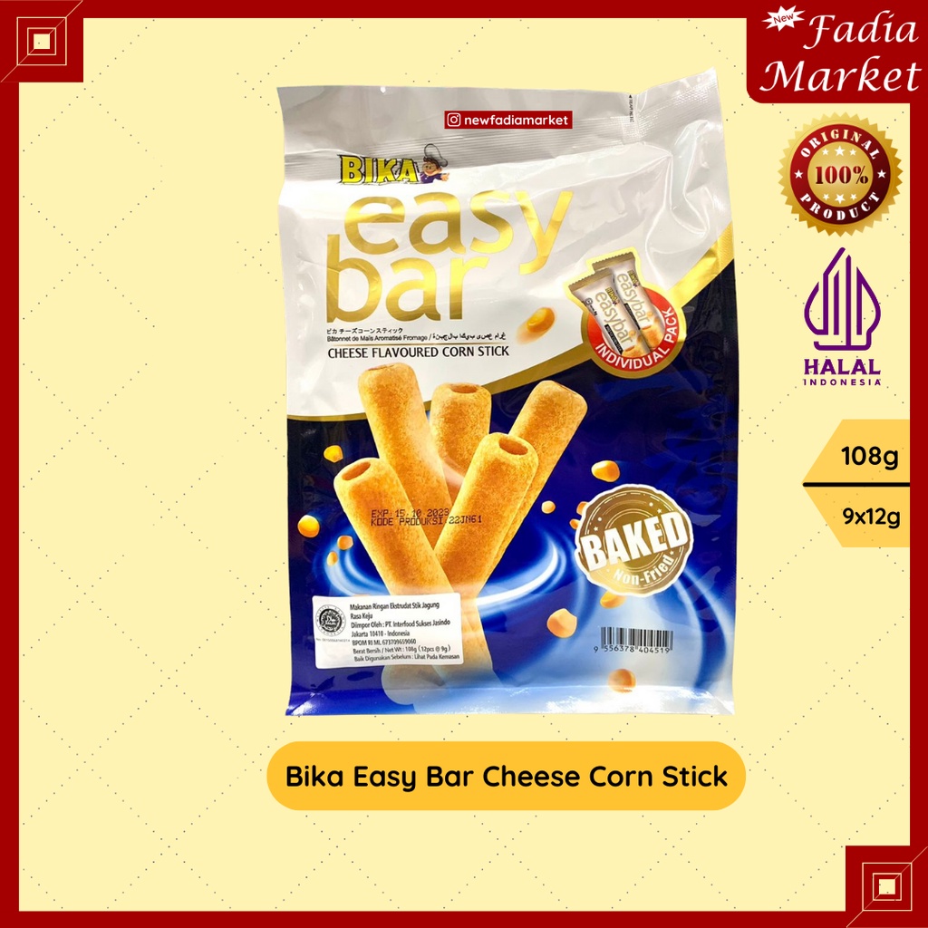 Jual Bika Easy Bar Cheese Corn Stick (Stik Jagung Rasa Keju) [108g ...