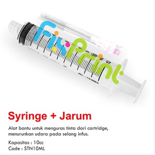 Jual Spuit 10cc Syringe Ukuran 10cc Suntikan Cartridge Tinta Printer ...