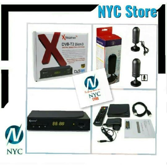 Jual PAKET XTREAMER SET TOP BOX TV DIGITAL RECEIVER & ANTENA INDOOR DVB ...