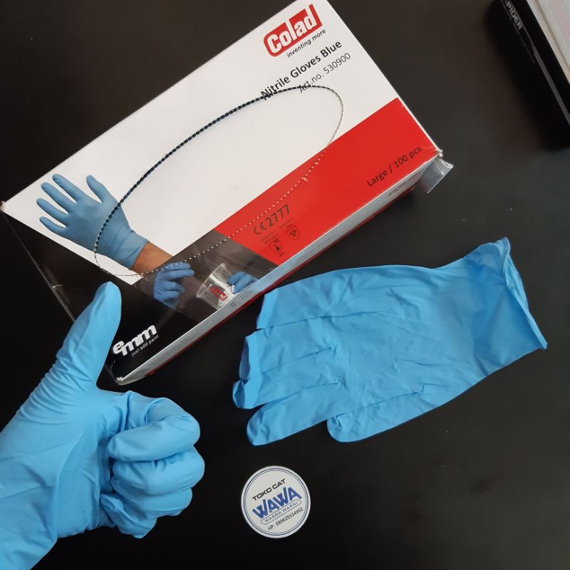 Jual Sarung tangan pengecatan Colad disposable nitrile gloves | Shopee ...