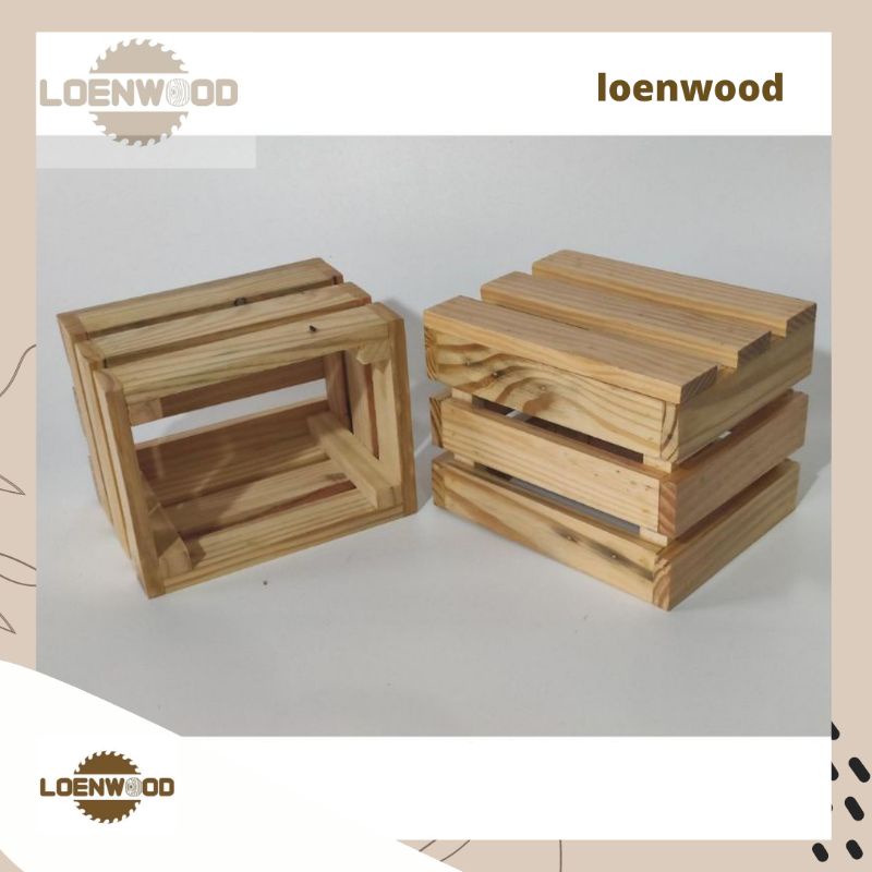 Jual Peti Kayu 20x15x15cm Mini wood crates kotak kayu peti jati belanda ...