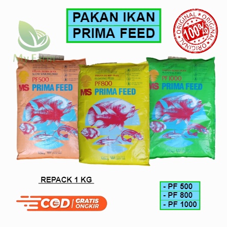 Jual Prima Feed Pf 500 800 1000 Matahari Sakti Repack 1 Kg Pelet Pakan ...
