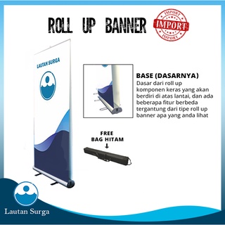 Jual Roll up Banner 60x160 Rollup Banner 80x200 Standing Banner Berdiri 1 Sisi 85x200 Alumunium ...