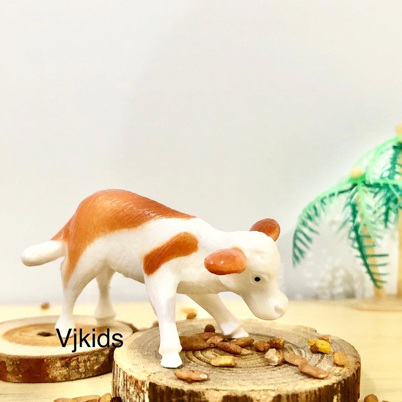 Jual miniatur anak sapi utk sensory anak, pajangan, diorama, maket ...