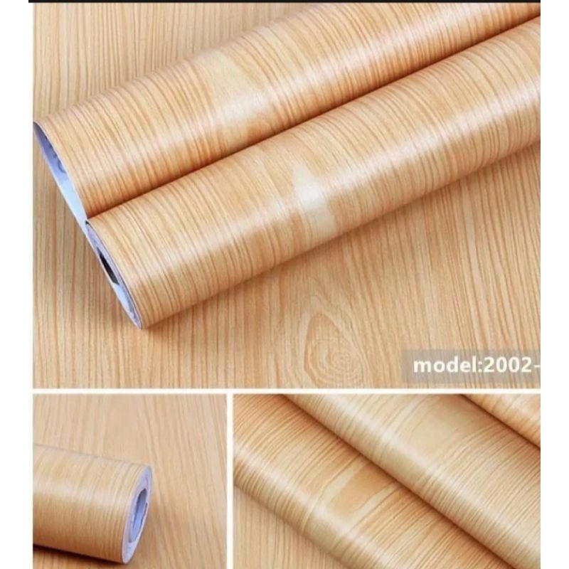 Jual wallpaper dinding motif kayu jati muda.uk panjang 10 meter lebar ...