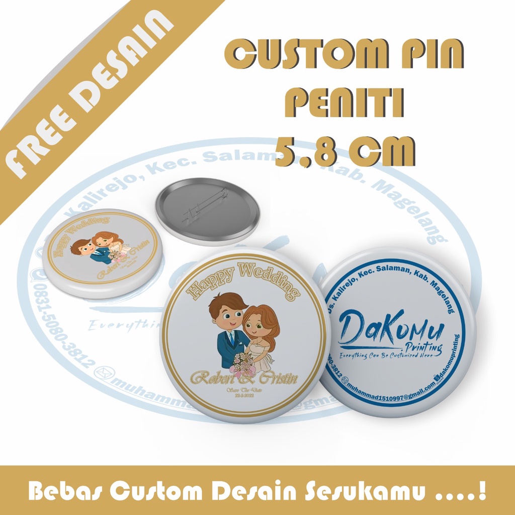 Jual PIN PENITI CUSTOM NAMA/FOTO FREE DESIGN | Shopee Indonesia