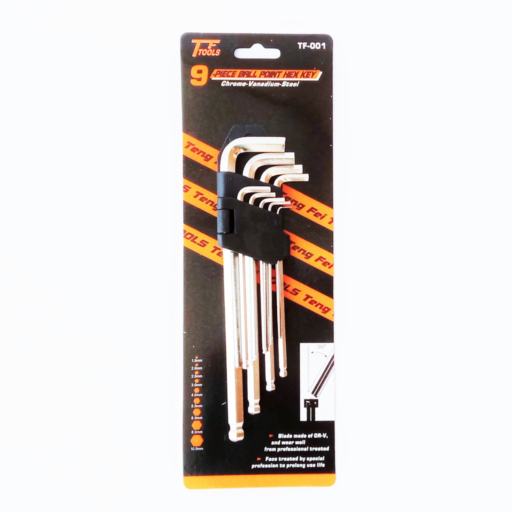 Jual Kunci L Panjang 9 Piece Ball Point Hex Key Kunci L Set Indonesia ...