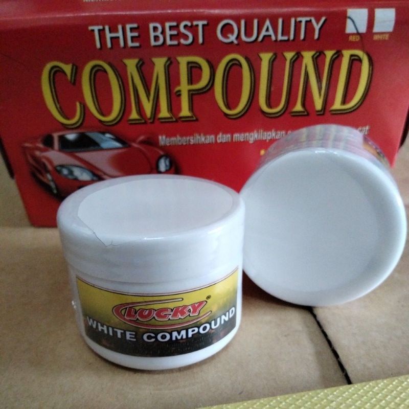Jual Lucky White Compound - Kumpon Kompon Putih Penghilang Lecet Baret Poles Cat Motor Mobil ...