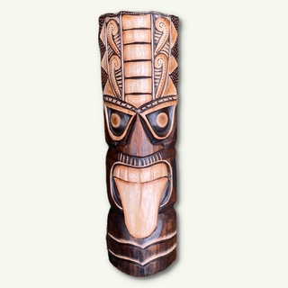 Jual Topeng Tiki Lidah 50 cm Dekorasi Dinding Patung Topeng Suku Tiki ...