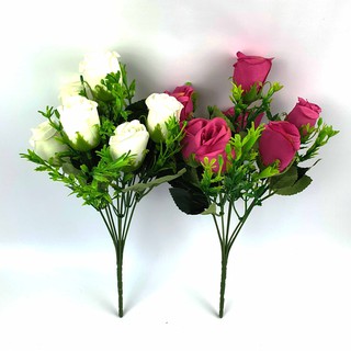 Bunga Mawar Artificial 30cm 7 Kuntum/ Bunga Palsu/ Bunga Vas/ Bunga ...