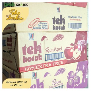 Jual TEH KOTAK ULTRA APEL JASMINE BLACK CURRANT TEA ISI 200 ML + 100 ML ...