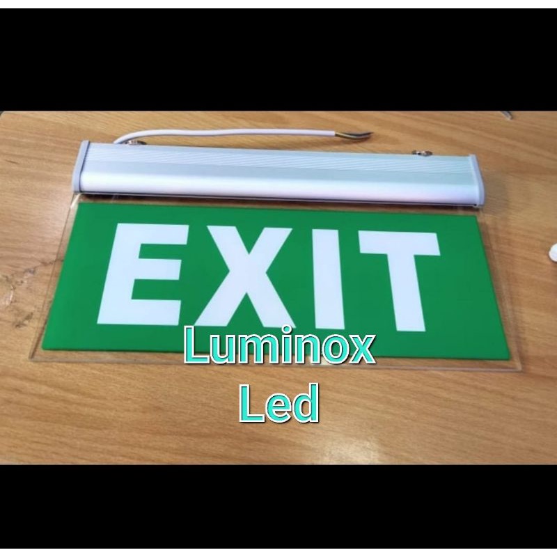 Jual lampu exit gantung led 5w 5watt / emergency exit lamp 2sisi 2muka ...