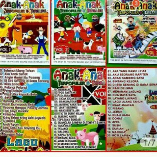 Jual kaset lagu anak anak terpopuler terbaik vol 1.2.3 (1 paket) | Shopee Indonesia