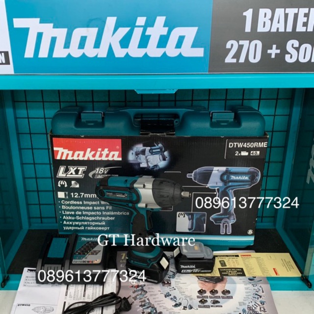 Jual Mesin Bor Battery Makita DTW 450 RTE - Impact Wrench 1/2 Inch ...