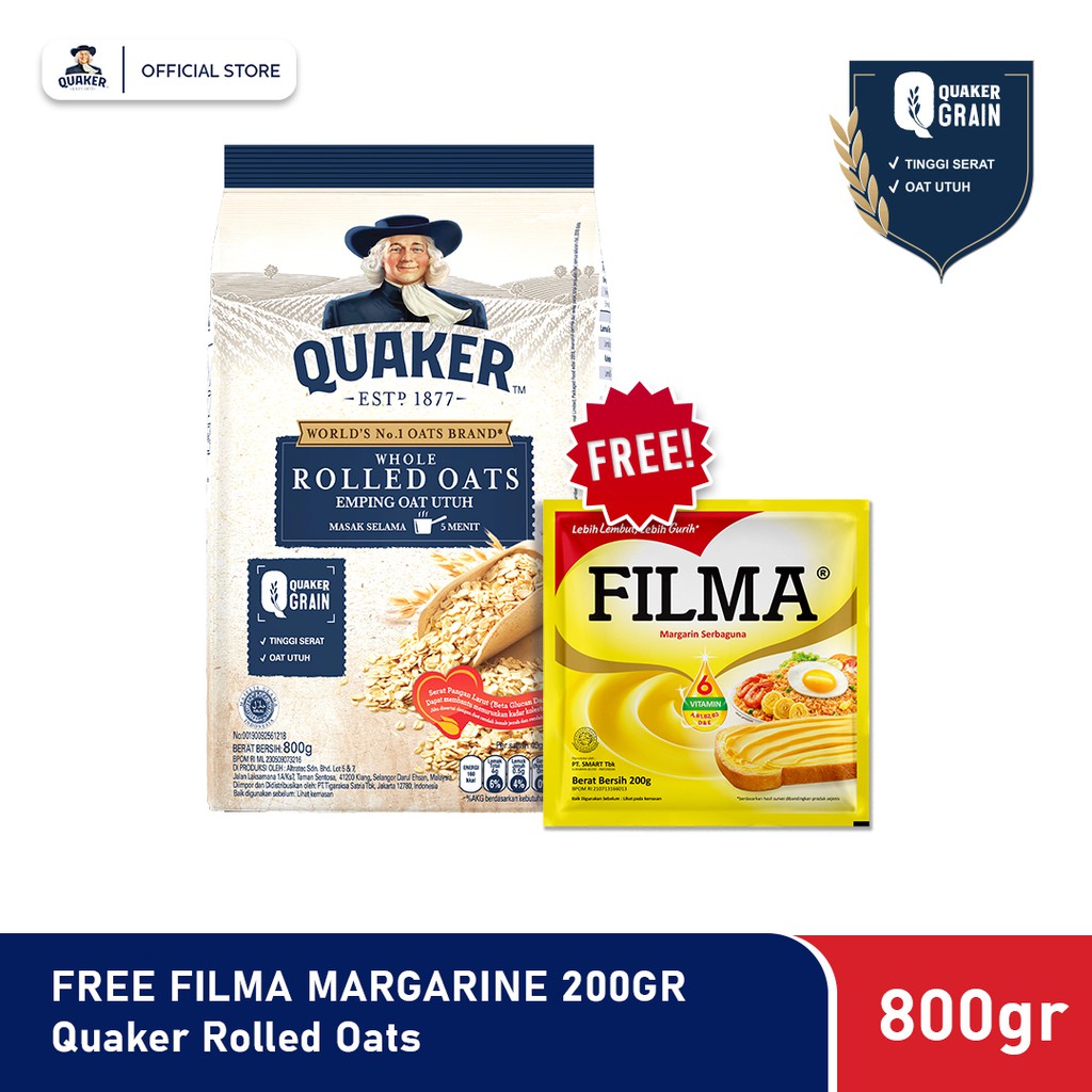 Jual Rolled Oat 800g + Filma Margarine 200g | Shopee Indonesia