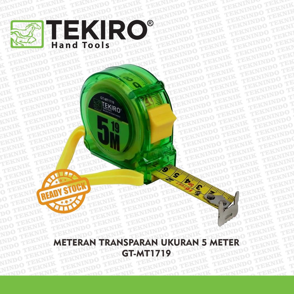 Jual Tekiro Meteran Transparan Ukuran 5 Meter Type GT-MT1719 | Shopee Indonesia