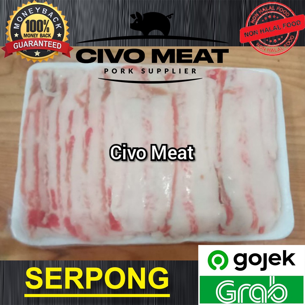 Jual Daging Babi Samcan Pork Belly Slice (LEMAK 80persen) - 500g ...