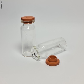 Jual Vial 12ml botol kaca tester tutup karet rubber stopper | Shopee ...