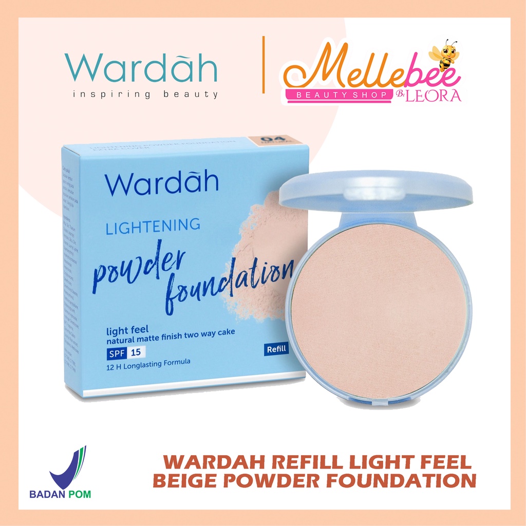 Jual WARDAH REFILL LIGHT FEEL BEIGE POWDER FOUNDATION | Shopee Indonesia