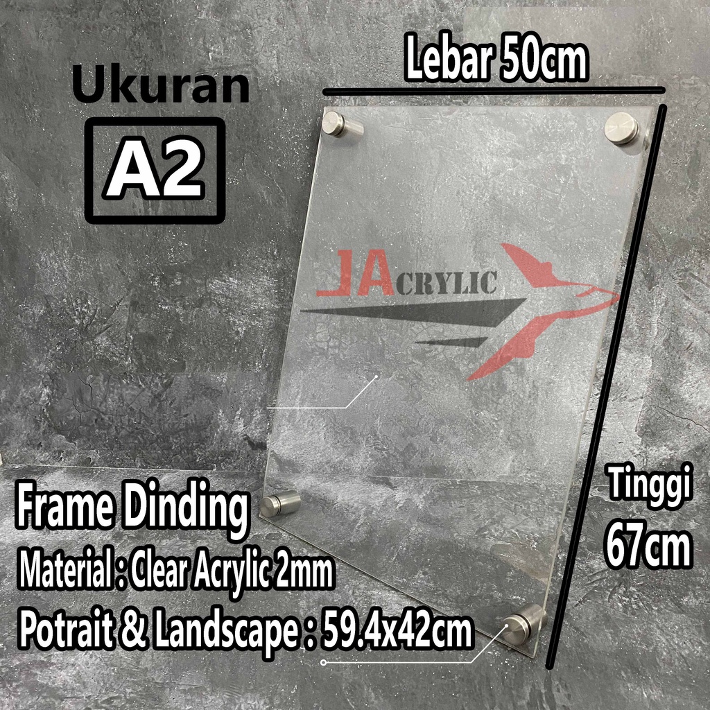 Jual FRAME AKRILIK Frame Foto Akrilik / Display Dinding Akrilik Ukuran ...