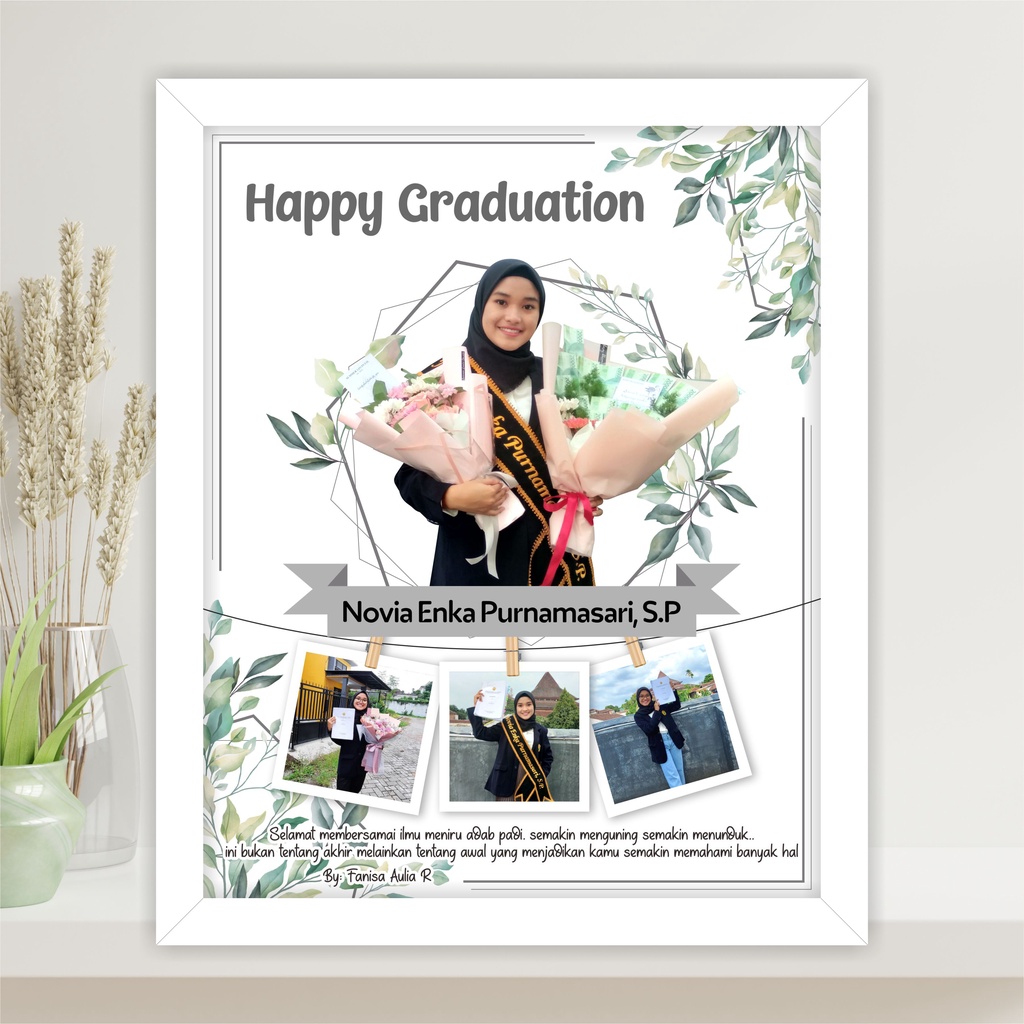 Jual Kado Ulang Tahun Wisuda Pernikahan Costum Bingkai Foto Polaroid ...