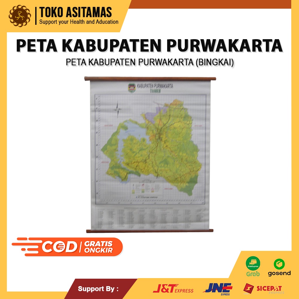 Jual Peta Kabupaten Purwakarta (Bingkai) Indonesia|Shopee Indonesia