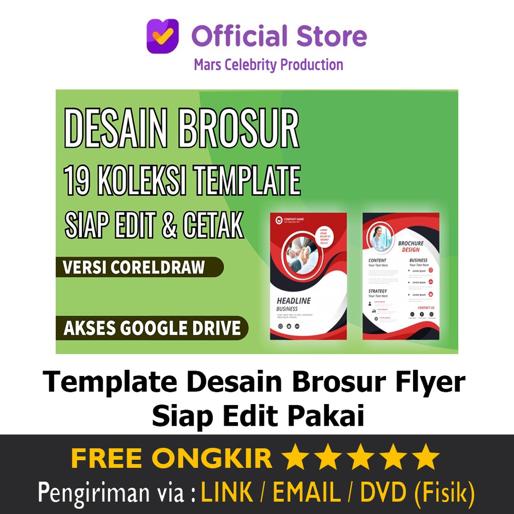 Jual Template Desain Brosur Flyer Siap EDIT Terkini Terbaru | Shopee ...