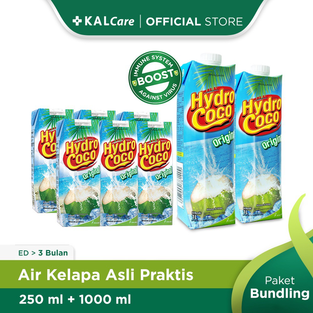 Jual Paket Bundling 2 Hydro Coco 1Lt + 1 Hydro Coco Shrink 6pcs ...