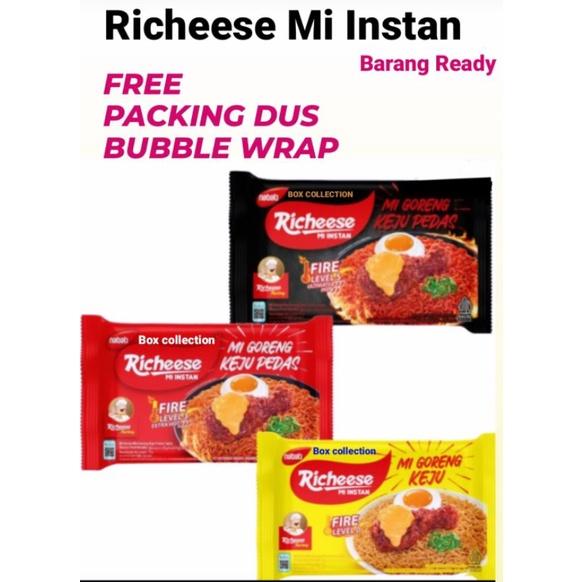 Jual Richeese Mie Instan Ramen Keju/ Richeese Mi Goreng keju pedas ...