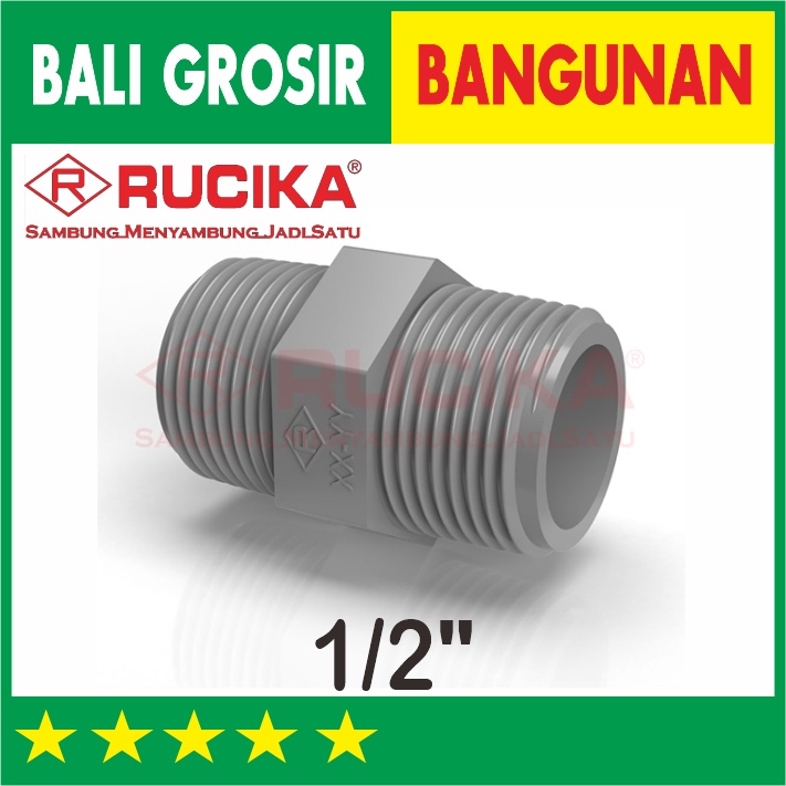 Jual 1/2" DOUBLE NIPPLE NAPLE NAPEL DRAT RUCIKA AW FITTING PIPA PVC | Shopee Indonesia