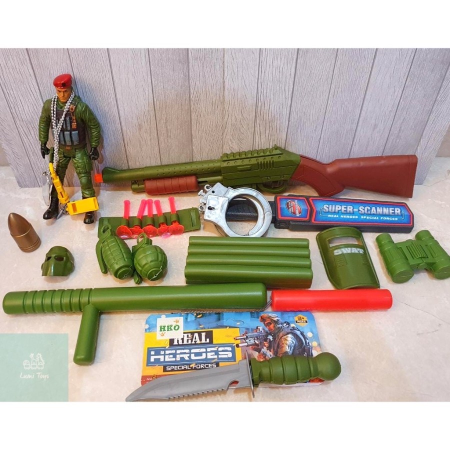 Jual MAINAN ANAK LAKI TENTARA MILITER SET LENGKAP MILITARY ARMY POLICE | Shopee Indonesia