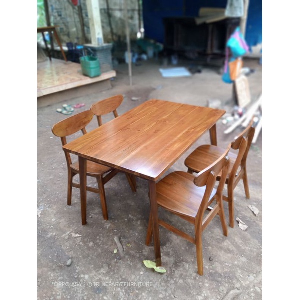 Jual meja kafe minimalis,meja ropan kayu jati,kursi kafe,kayu solid ...